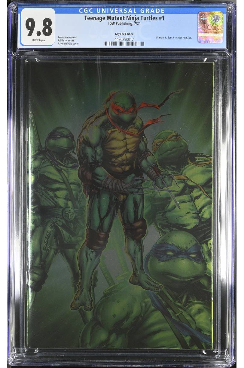 Teenage Mutant Ninja Turtles #1 Ultimate Fallout #4 cover homage FOIL ...