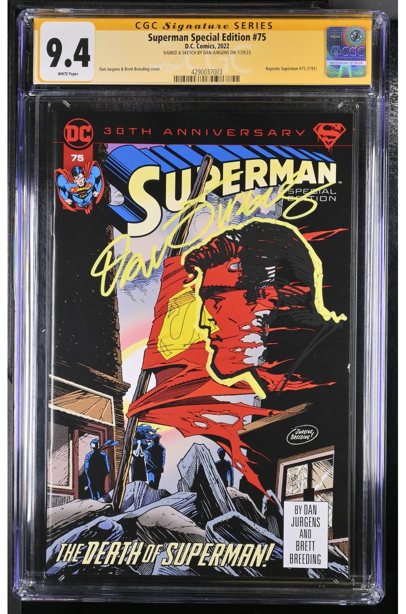 Superman Special Edition #75 CGC SS 9.4 SIGNED & SKETCH BY DAN JURGENS